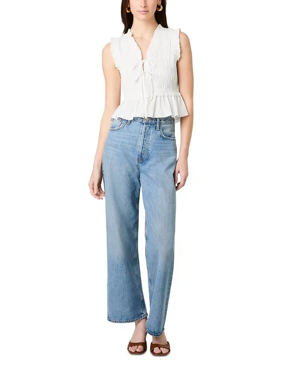 French Connection Rhodes Poplin Smocked Top