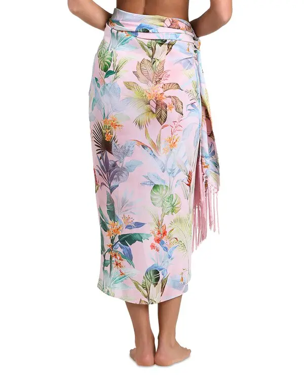 L'Agence Marena Colorful Palm Sarong Cover Up