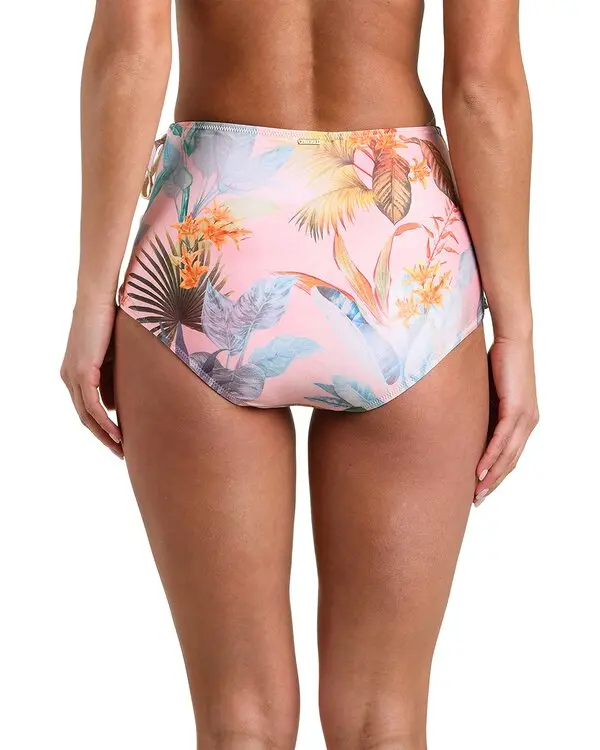 L'Agence Linda Colorful Palm Swim Skort Bikini Bottom - Multi