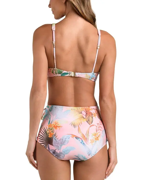 L'Agence Linda Colorful Palm Swim Skort Bikini Bottom - Multi