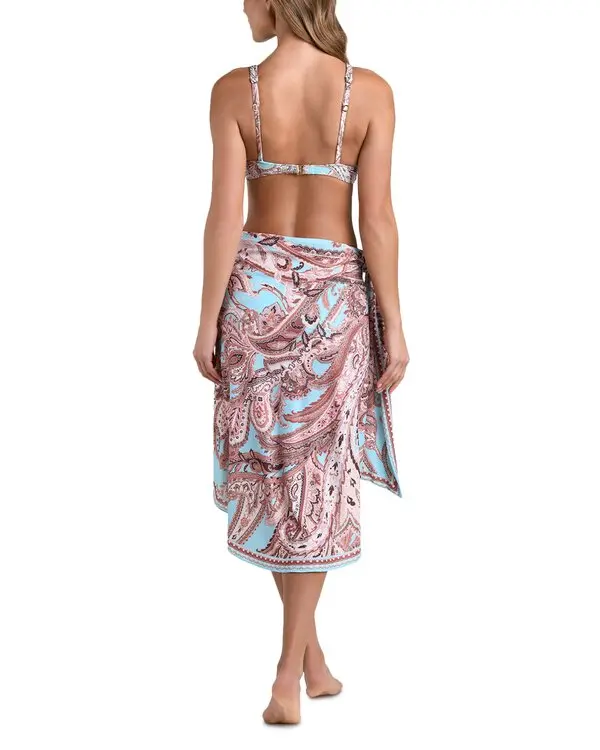 L'Agence Marena Traditional Paisley Sarong Cover Up