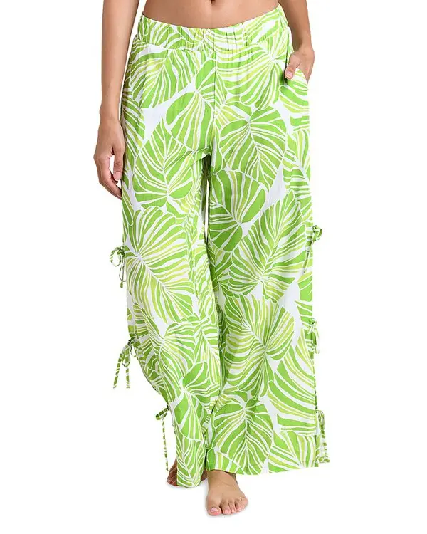 La Blanca Serene Palm Swim Cover-up Pants - Apple