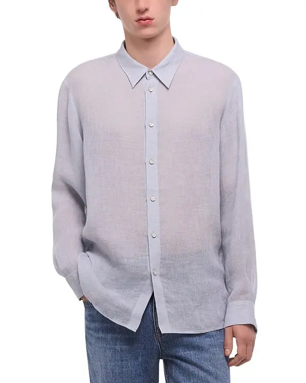 Helmut Lang Relaxed Fit Gauze Shirt - Pacific