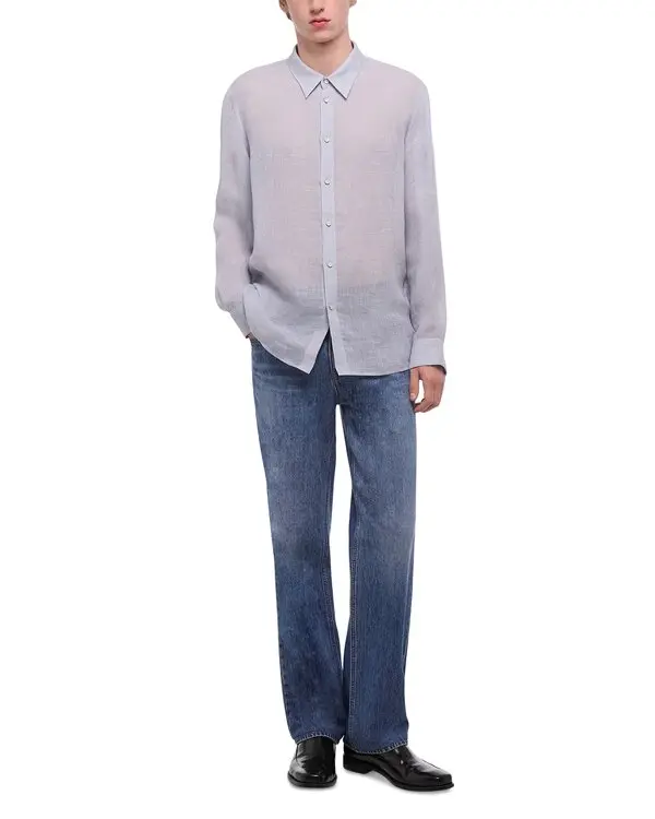 Helmut Lang Relaxed Fit Gauze Shirt - Pacific