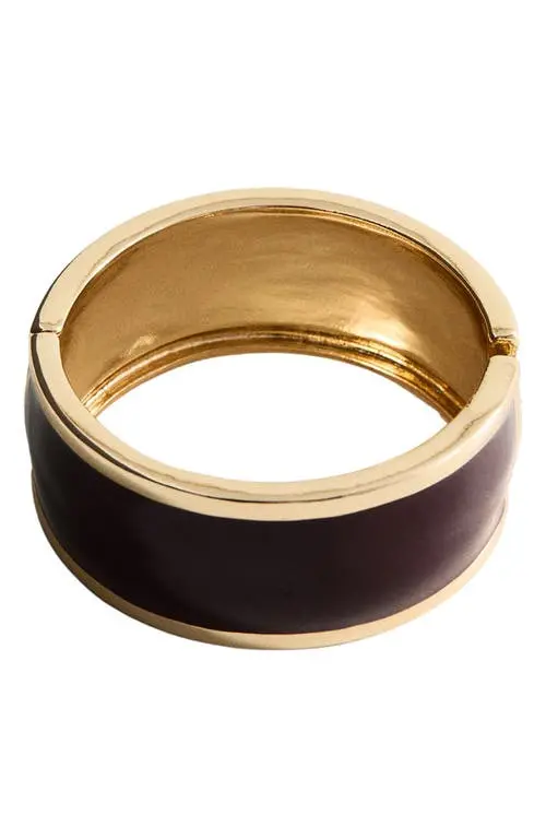 Mango Rigid Volume Enamel Bangle - Gold