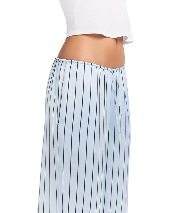 SKIMS Woven Shine Sleep Pants With Lace