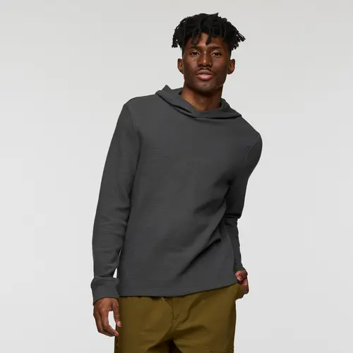 COTOPAXI Atajo Long-sleeve Waffle Hoodie - Charcoal