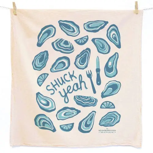 THE NEIGHBORGOODS Fresh Oystersdish Towel Set Of 2
