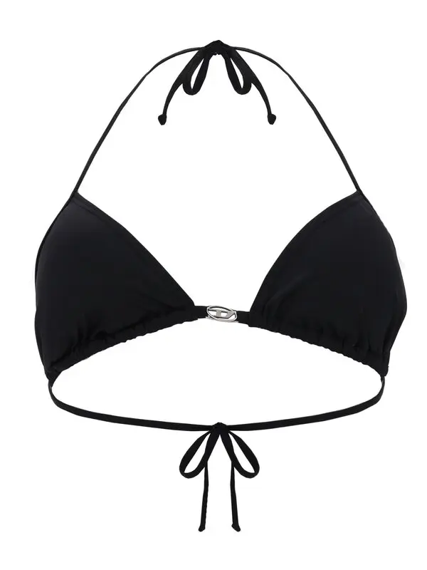 DIESEL® Bikini Top With Halterneck And Tie Closure - Black