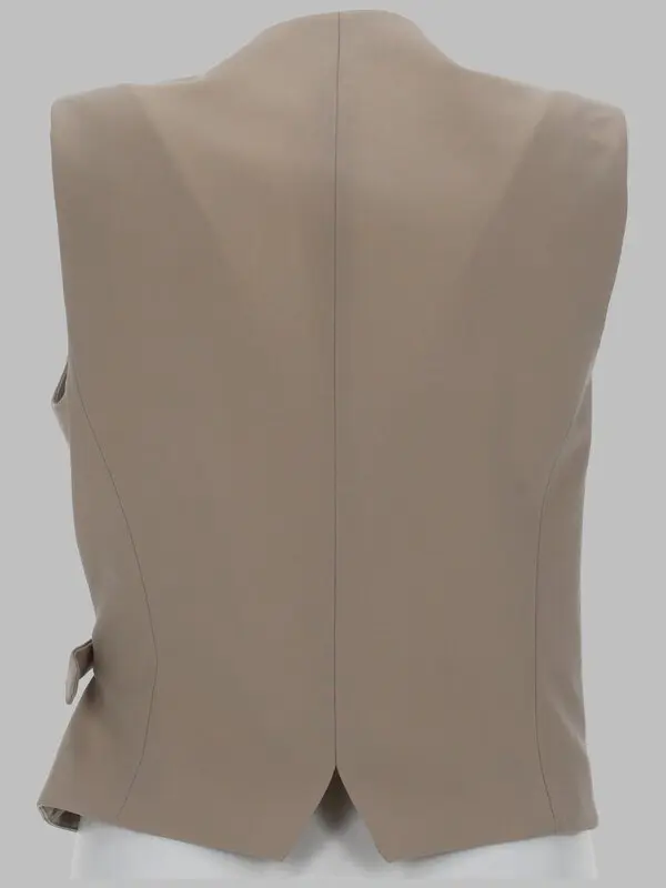 PT TORINO Angela" Wool Gilet - Brown