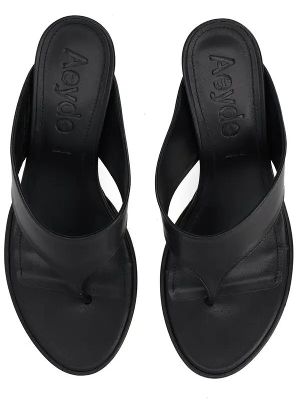 AeydĒ Olenna" High Heel Thong Sandals - Black