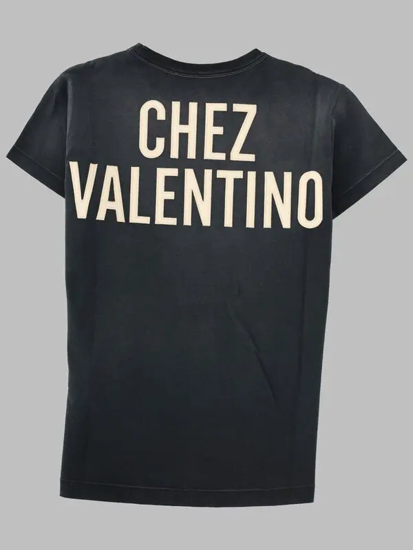 Valentino Garavani Printed Cotton T-shirt - Black