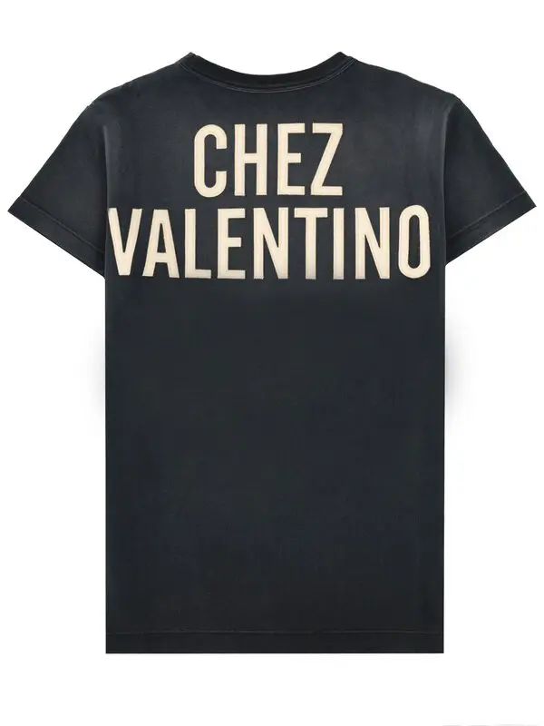 Valentino Garavani Printed Cotton T-shirt - Black