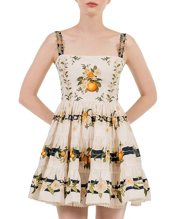 Agua Bendita Printed Mini Dress