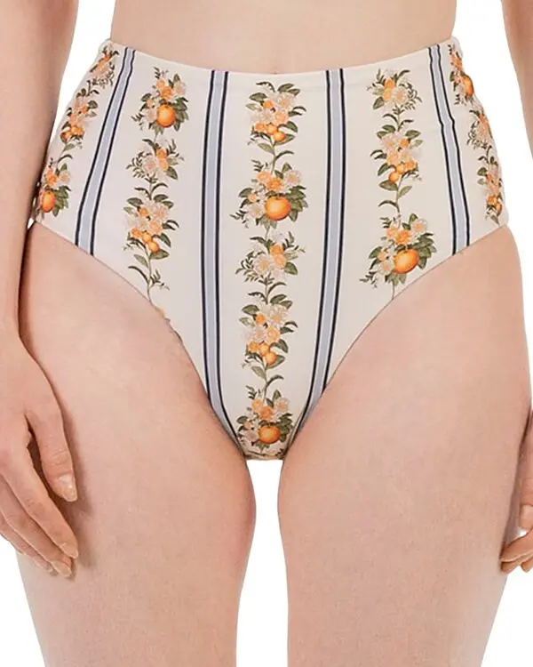 Agua Bendita Printed High-waisted Bikini Bottom - Multicolor