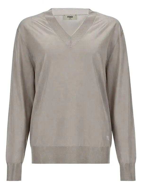 Fendi V-neck Viscose Sweater