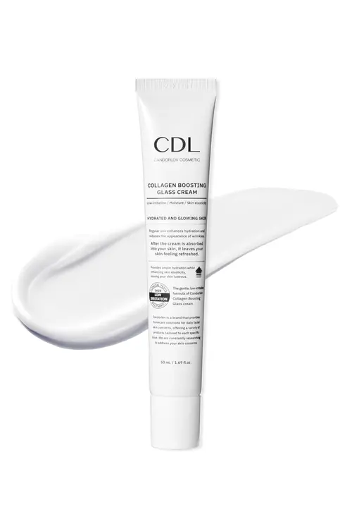 CANDORLOV Glass Skin Cream All Skin Types 72 Hr Deep Hydration Daily Care 1.69 Fl Oz - White