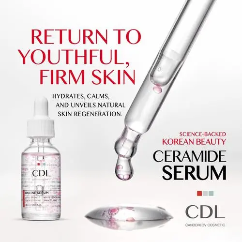 CANDORLOV Moisturizing Facial Serum Ceramide Dragons Blood Pink Capsule 1.7 Oz