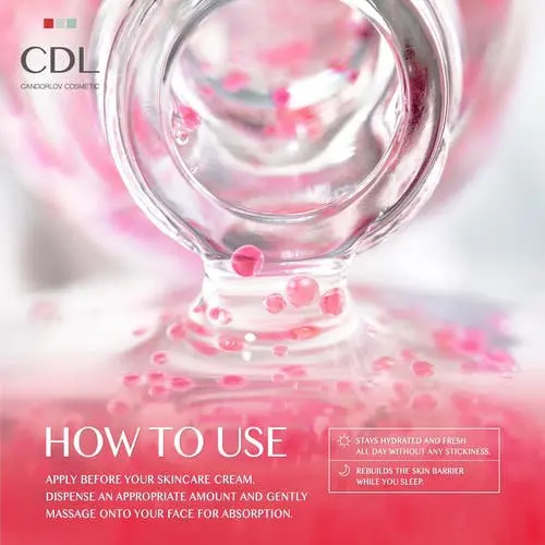 CANDORLOV Moisturizing Facial Serum Ceramide Dragons Blood Pink Capsule 1.7 Oz