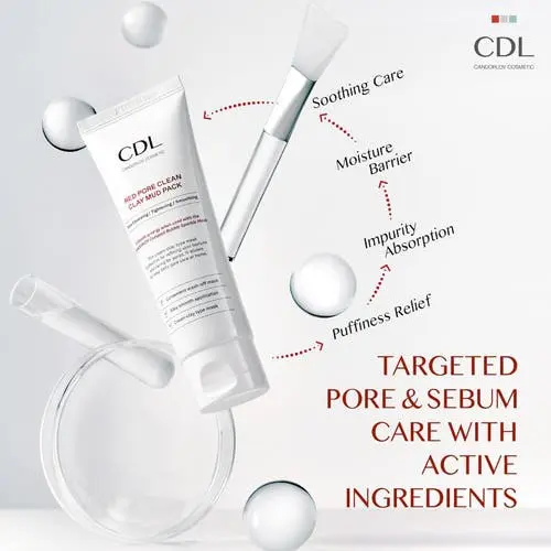 CANDORLOV Clay Mask Sensitive Skin Deep Pore Cleansing Exfoliating Facial Care 2.7 Oz