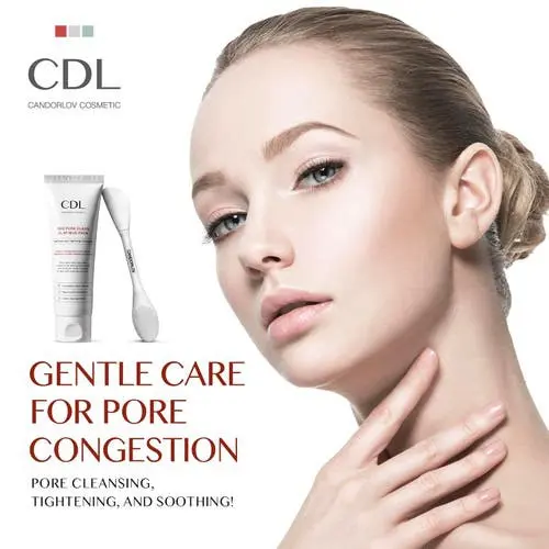 CANDORLOV Clay Mask Sensitive Skin Deep Pore Cleansing Exfoliating Facial Care 2.7 Oz