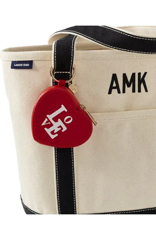 LANDS' END Heart Zip Pouch Bag Charm