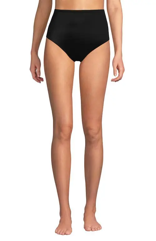 LANDS' END Slenderlite Ultra High Rise Bikini Bottoms - Black