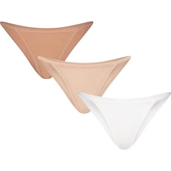 NEGATIVE UNDERWEAR Cloud Cotton String Bikini 3-pack - Honey