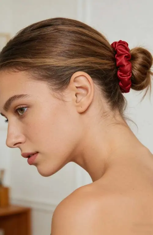 SILKSILKY Pure Silk Scrunchie Set - Lightblue