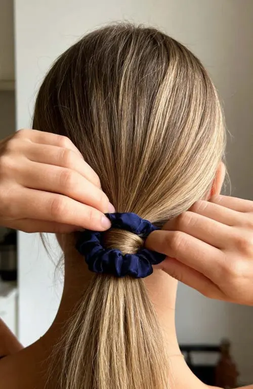 SILKSILKY Pure Silk Scrunchie Set - Lightblue