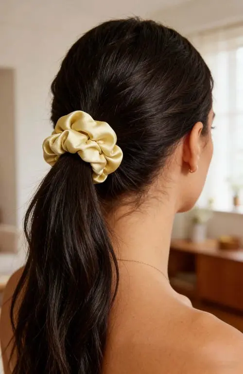 SILKSILKY Pure Silk Scrunchie Set - Lightblue