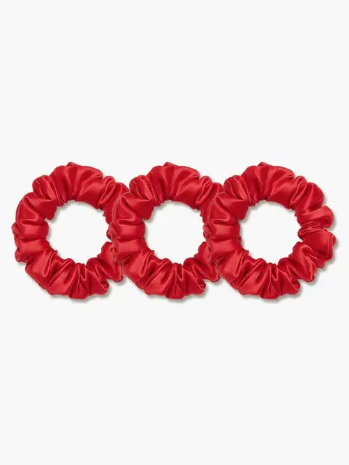 SILKSILKY Pure Silk Scrunchie Set - Red