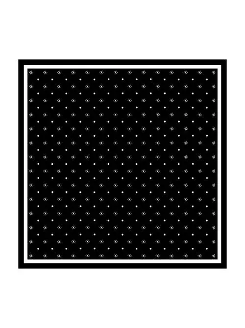 SILKSILKY Pure Silk Impression Square Scarf - Black