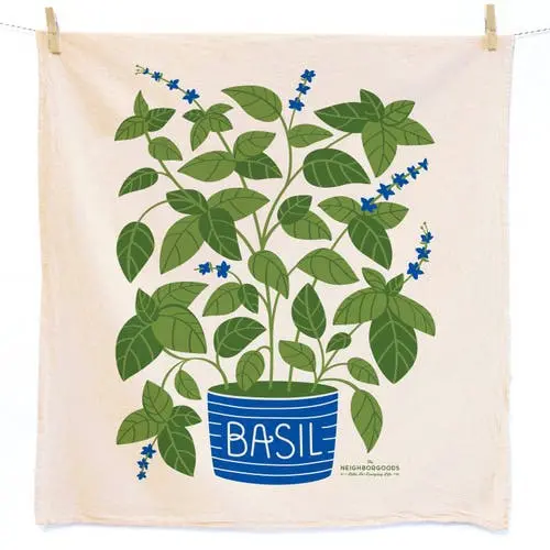 THE NEIGHBORGOODS Fresh Herbs- Dish Towel Set Of 2