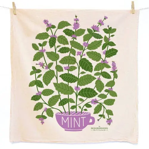 THE NEIGHBORGOODS Fresh Herbs- Dish Towel Set Of 2