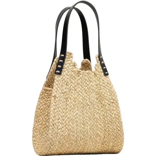 INDEGO AFRICA Mini Embe Braided Raffia Tote - Natural