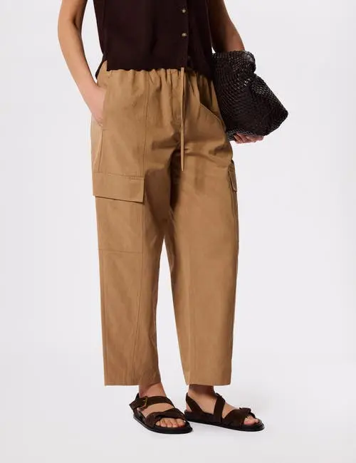 Whistles Utility Cotton Barrel Trouser