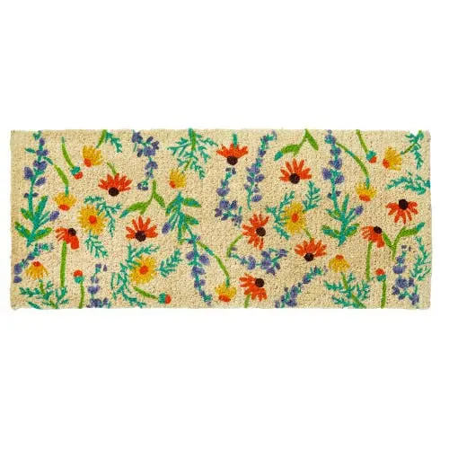 TAG Field Flower Estate Coir Mat Multi Coir Everyday,summer - Beige