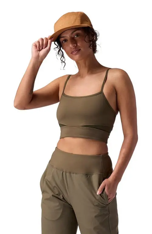 BACKCOUNTRY Destination Square Neck Bra Top - Kalamata