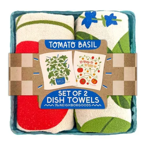 THE NEIGHBORGOODS Tomato Basildish Towel Set Of 2