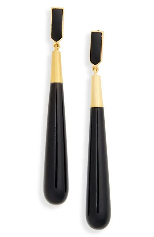 DEAN DAVIDSON Reign Large Drop Earrings With Onyx - Black Onyx
