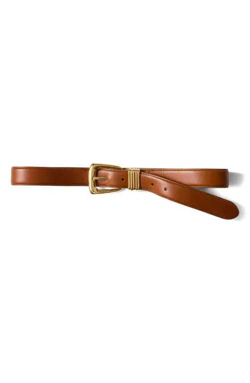 Veronica Beard Arch Leather Belt - Hazelwood