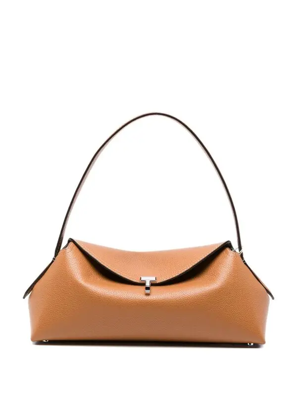 TOTEME T-lock Leather Shoulder Bag - Brown