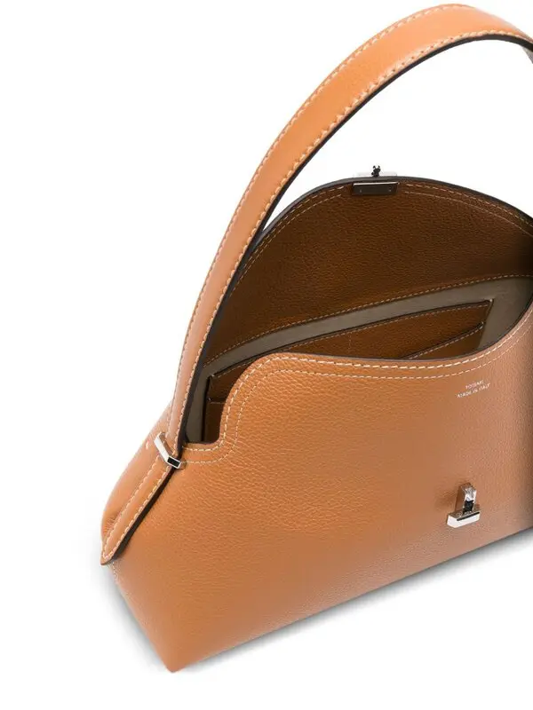 TOTEME T-lock Leather Shoulder Bag - Brown