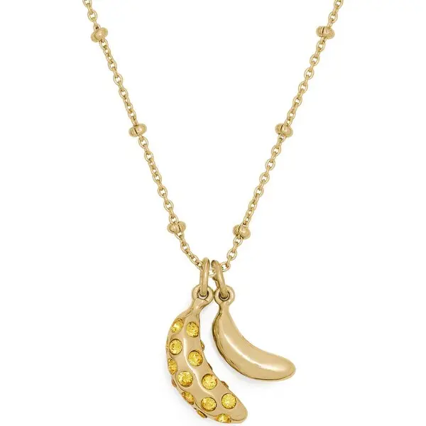 Kate Spade New York Banana Charm Pendant Necklace - Light Topaz
