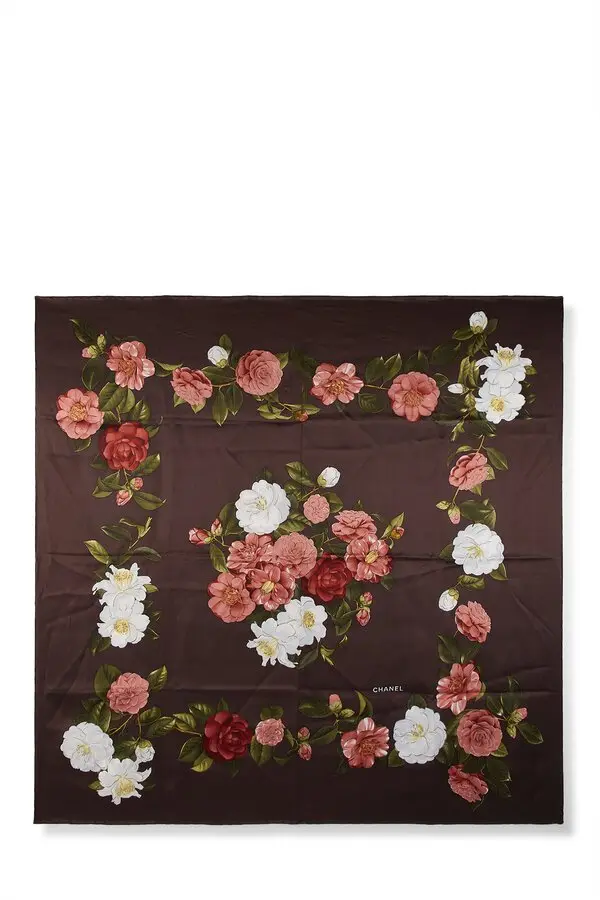 Chanel Silk Scarf - Brown