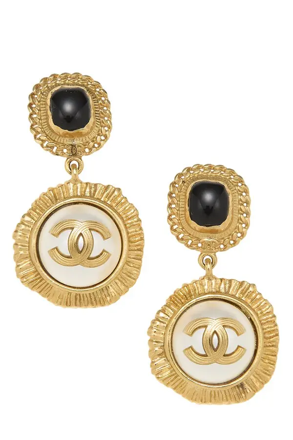 Chanel Tone Cc Dangle Earrings - Gold
