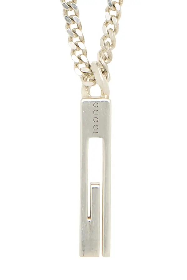 Gucci Tone G Logo Pendant Necklace