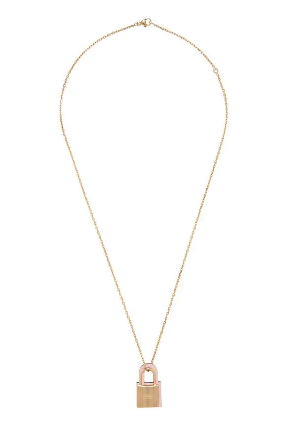 Hermès O'kelly Padlock Necklace - Pink