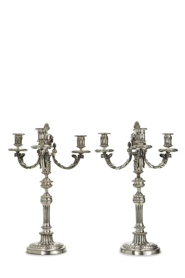 VINTAGE TABLEWARE Plated Candelabra Set Of 2
